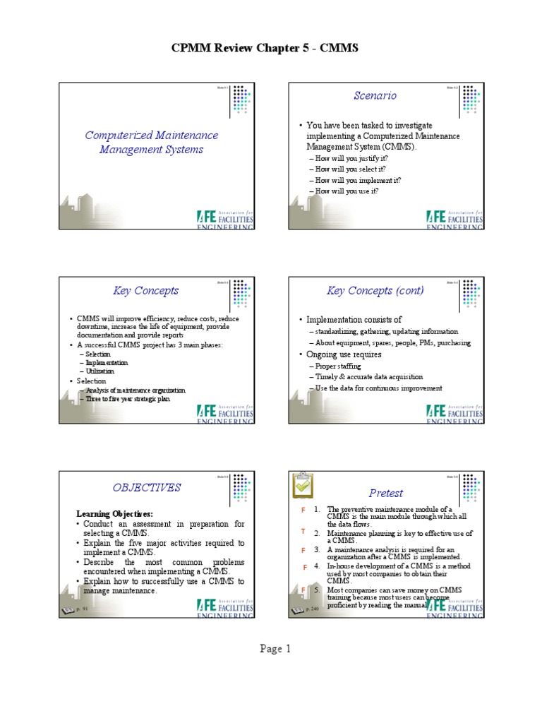 Computerized Maintenance Management Systems (CMMS) | PDF | Inventory ...