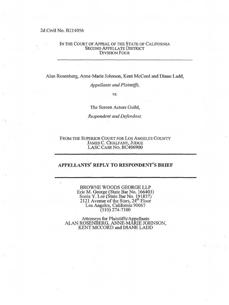 7-21-09 Appellants Reply Brief | PDF | By Law | Board Of Directors
