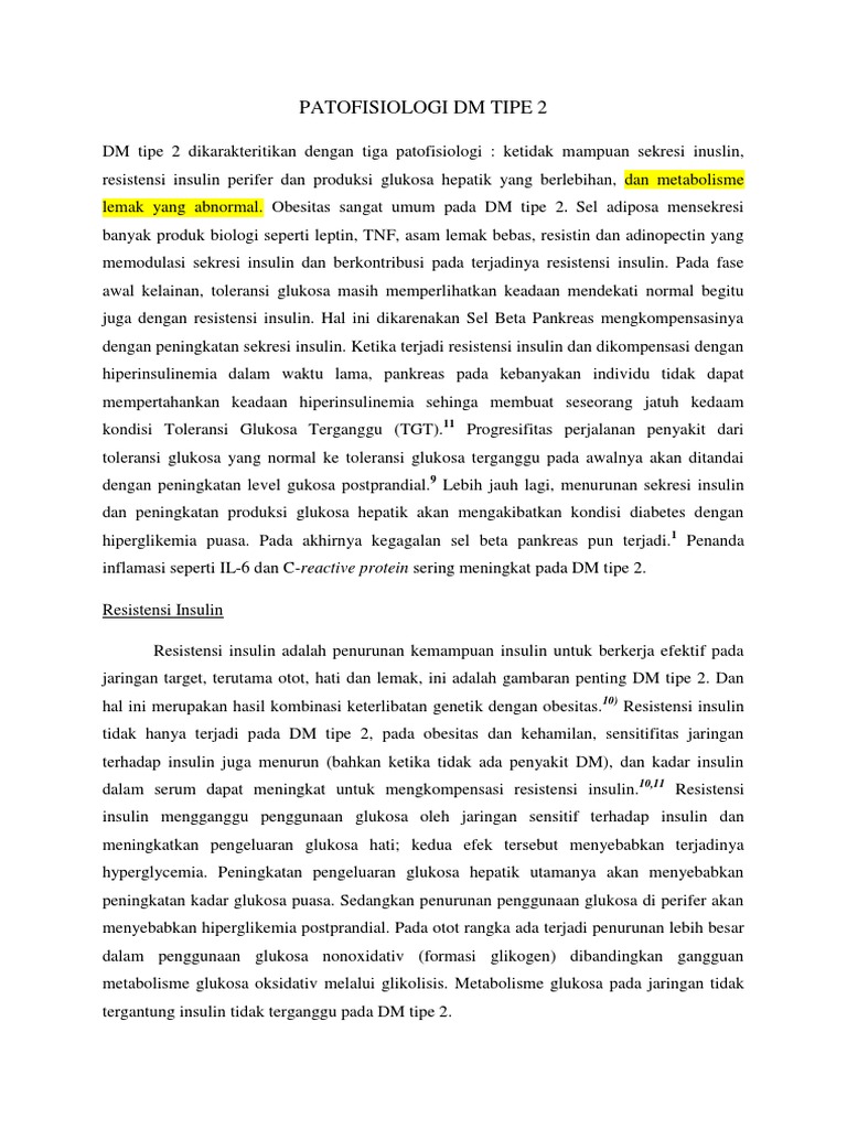 PATOFISIOLOGI DM TIPE 2 | PDF