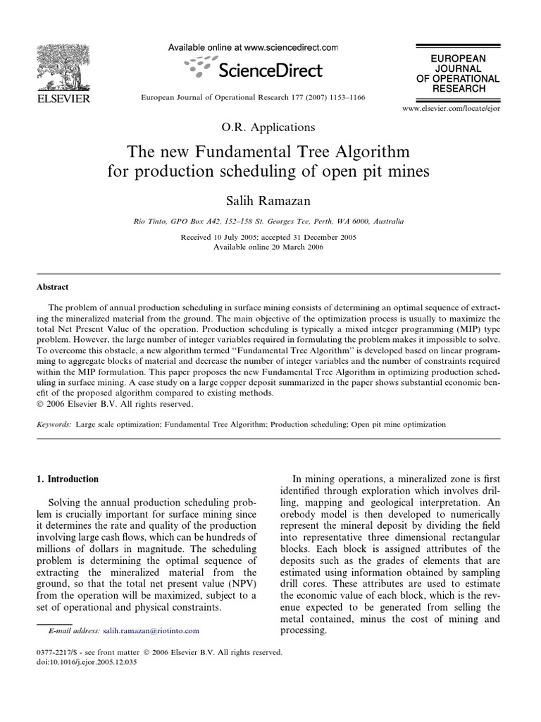 2005 - The New Fundamental Tree Algorithm | PDF | Mathematical ...