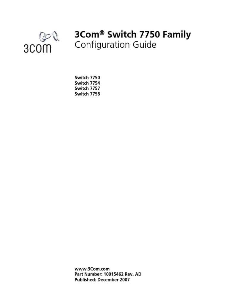 3com 7750 Config Guide | PDF | Command Line Interface | Port (Computer Networking)
