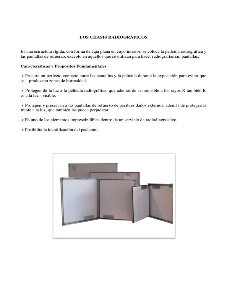 LOS CHASIS RADIOGRÁFICOS | Radiología | Rayo X