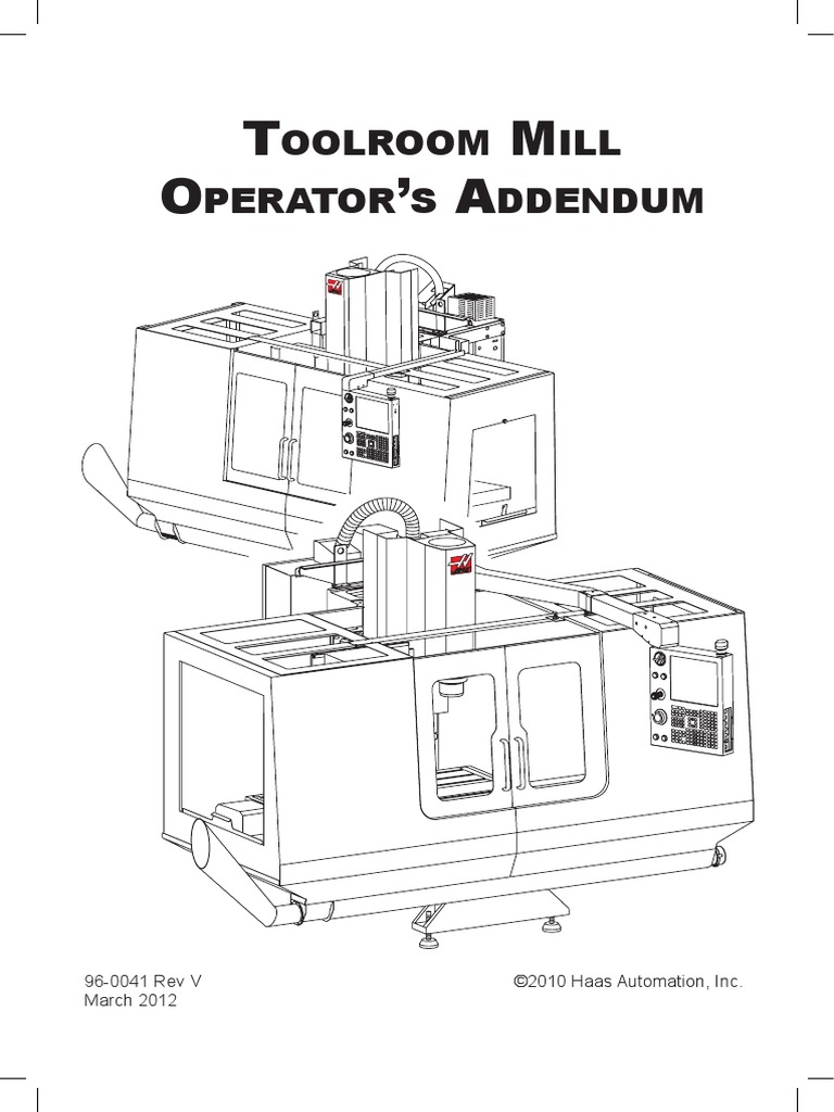 Toolroom Mill Operator's Addendum Has Milling Maching | PDF | Machining ...