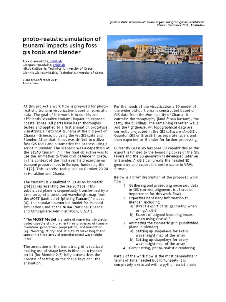 Tsunami Visualization Workflow | PDF | Blender (Software) | 3 D ...