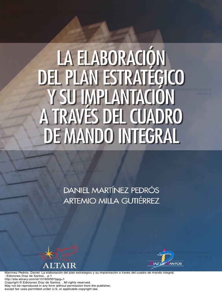 La Elaboraci N Del Plan Estrat Gico y Su Implantaci N A Trav S Del Cuadro de Mando Integral 1 To ...