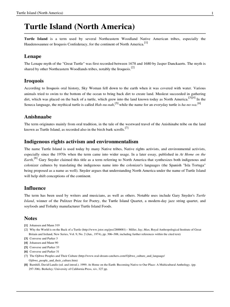 Turtle Island: Indigenous Perspectives | PDF | Iroquoian Peoples ...