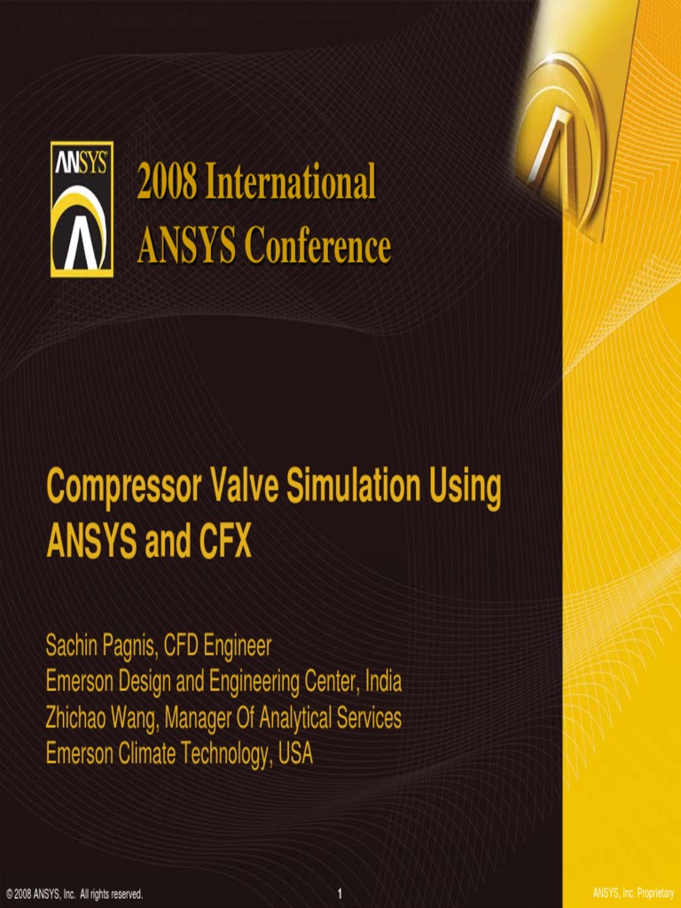 Compressor Valve Simulation Using ANSYS and CFX | PDF | Computational Fluid Dynamics | Fluid ...
