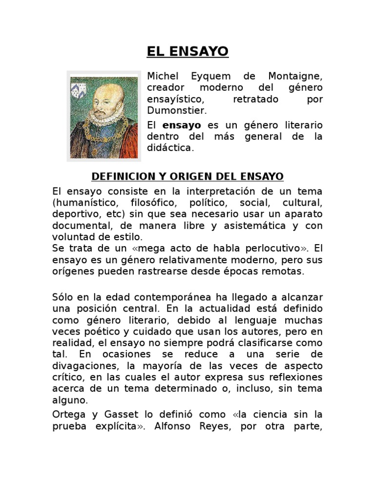 Que Es El Ensayo | PDF | Ensayos | Science