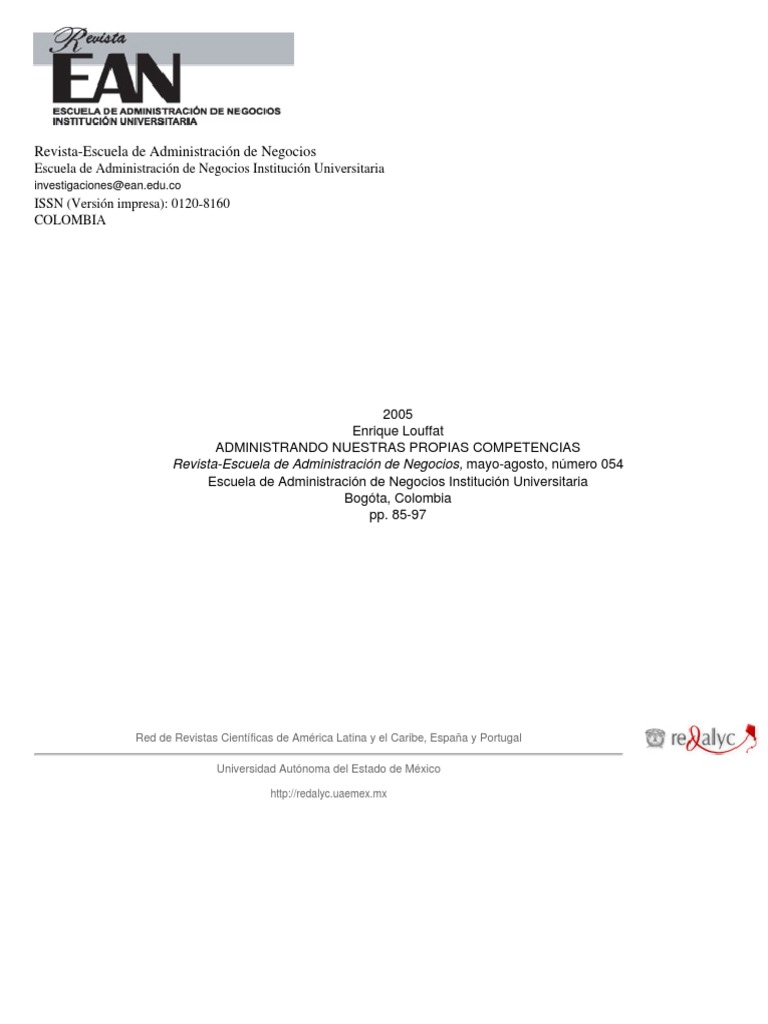 Desarrollo de Competencias E. Louffat | PDF | Conocimiento | Liderazgo