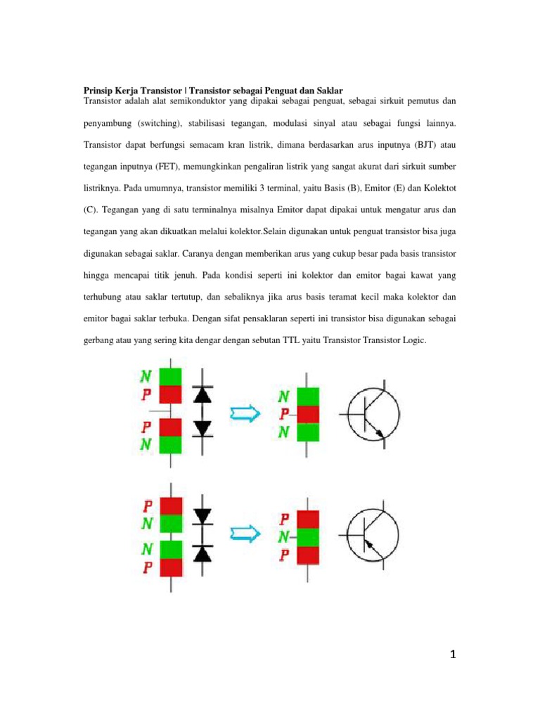Prinsip Kerja Transistor | PDF