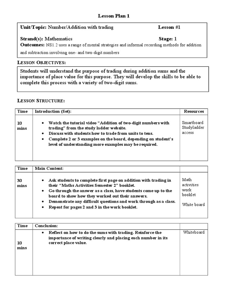 Math Lesson Sequence | PDF | Educational Assessment | Lesson Plan Math Lesson Sequence | PDF | Educational Assessment | Lesson Plan