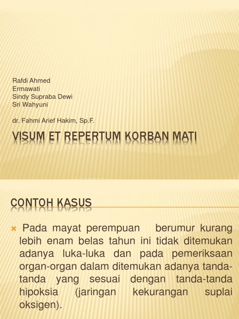 Crs Visum Et Repertum Korban Mati | PDF
