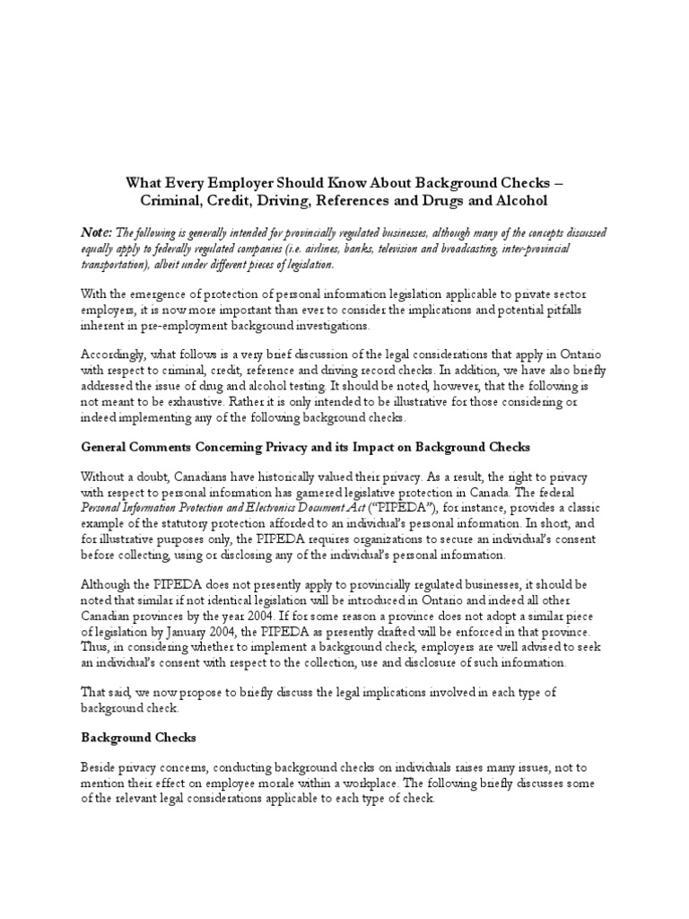 Background Checks | PDF | Finance & Money Management | Social Science