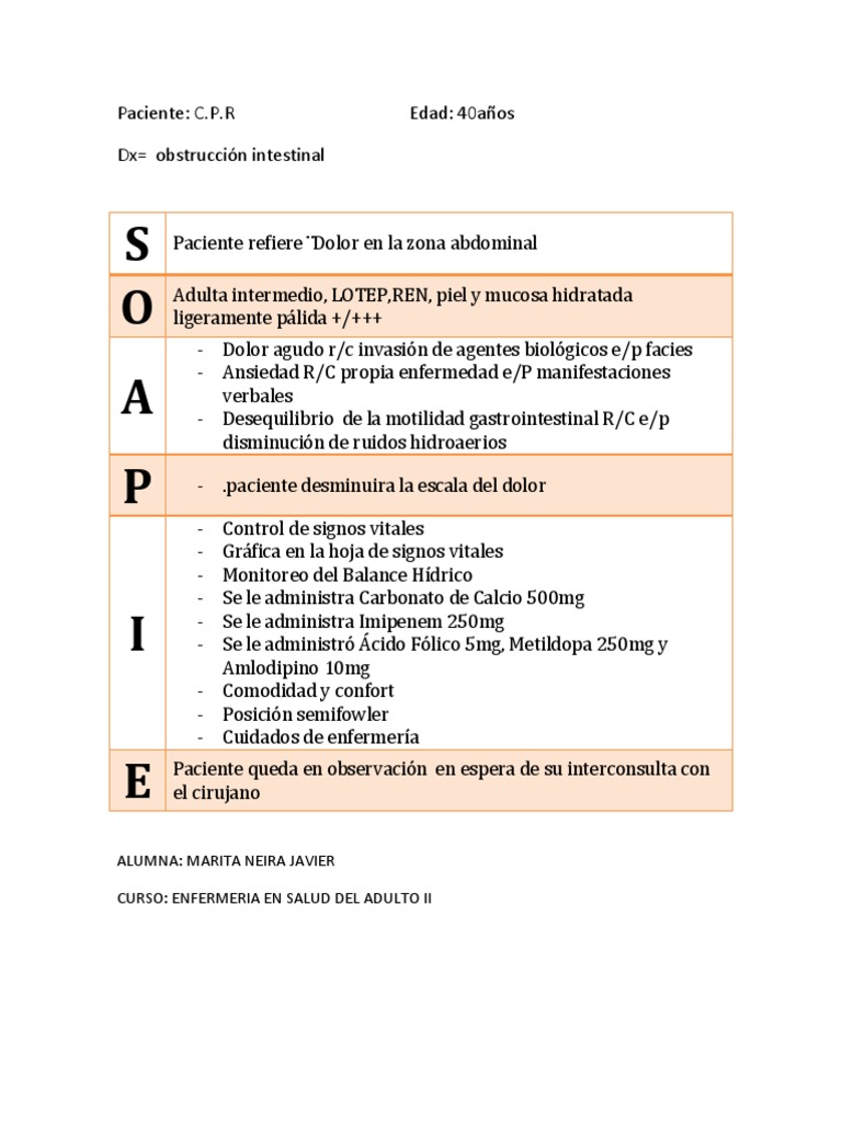 SOAPIE | PDF | Ciencias de la Salud | Epidemiología
