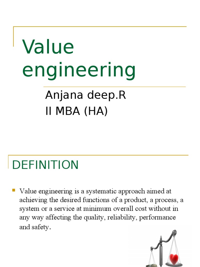 Value Engineering in Healthcare | PDF