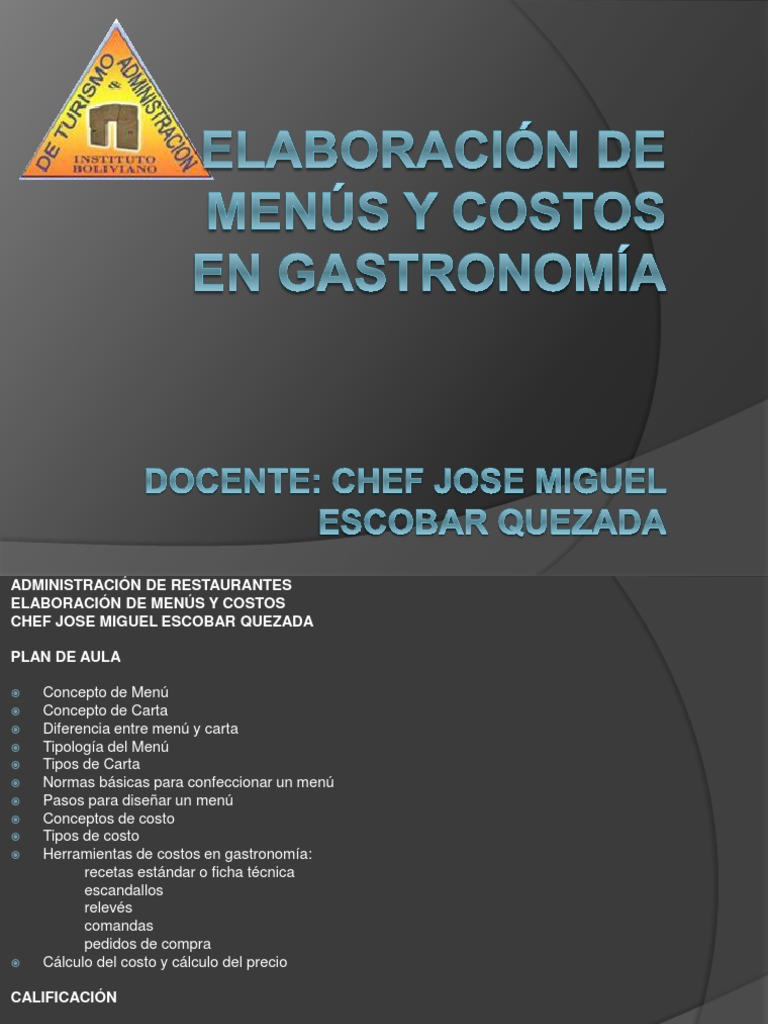 Menú Engineering: Los Quesada | PDF | Almuerzo | Hotel