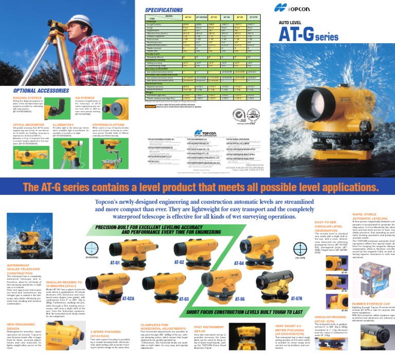AT-G Auto Level Series | PDF | Glass Engineering And Science | Natural ...