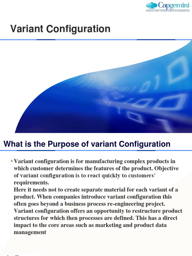 Variant Configuration - Training Document | PDF | Invoice | Computing