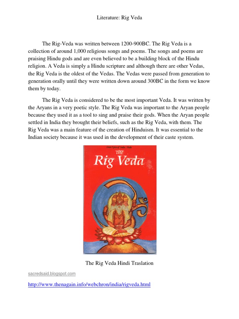 Overview of the Rig Veda | PDF | Religion & Spirituality