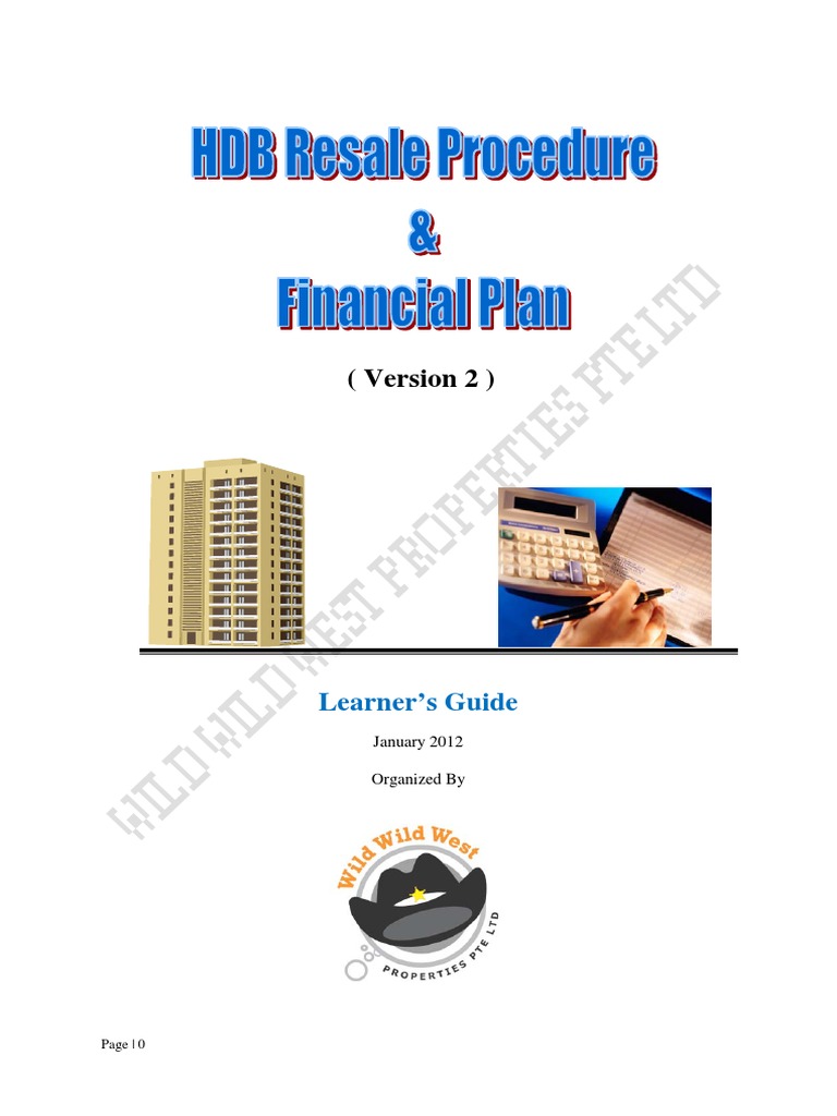 Learner Guide HDB Resale Procedure and Financial Plan - V2 | PDF ...