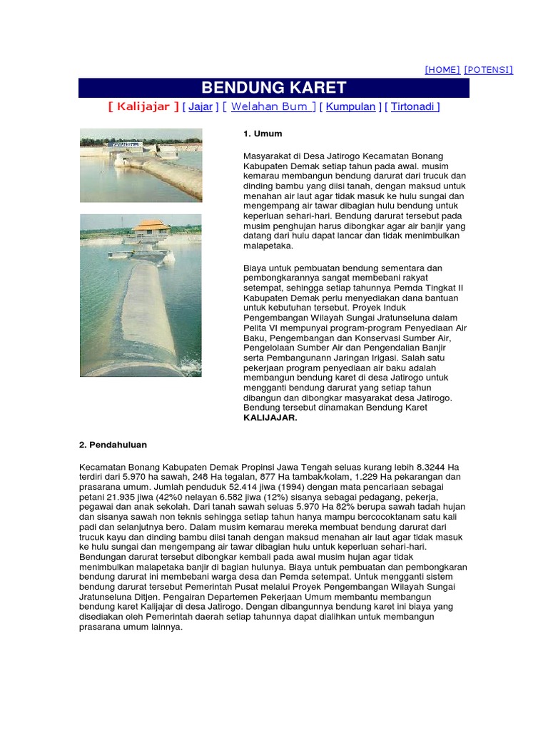 Bendung Karet | PDF