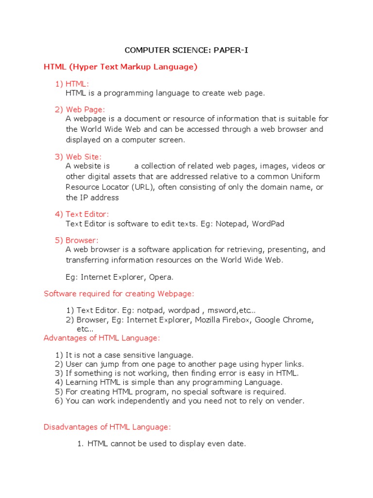 Computer Science | Html Element | Hyperlink | Free 30-day Trial | Scribd