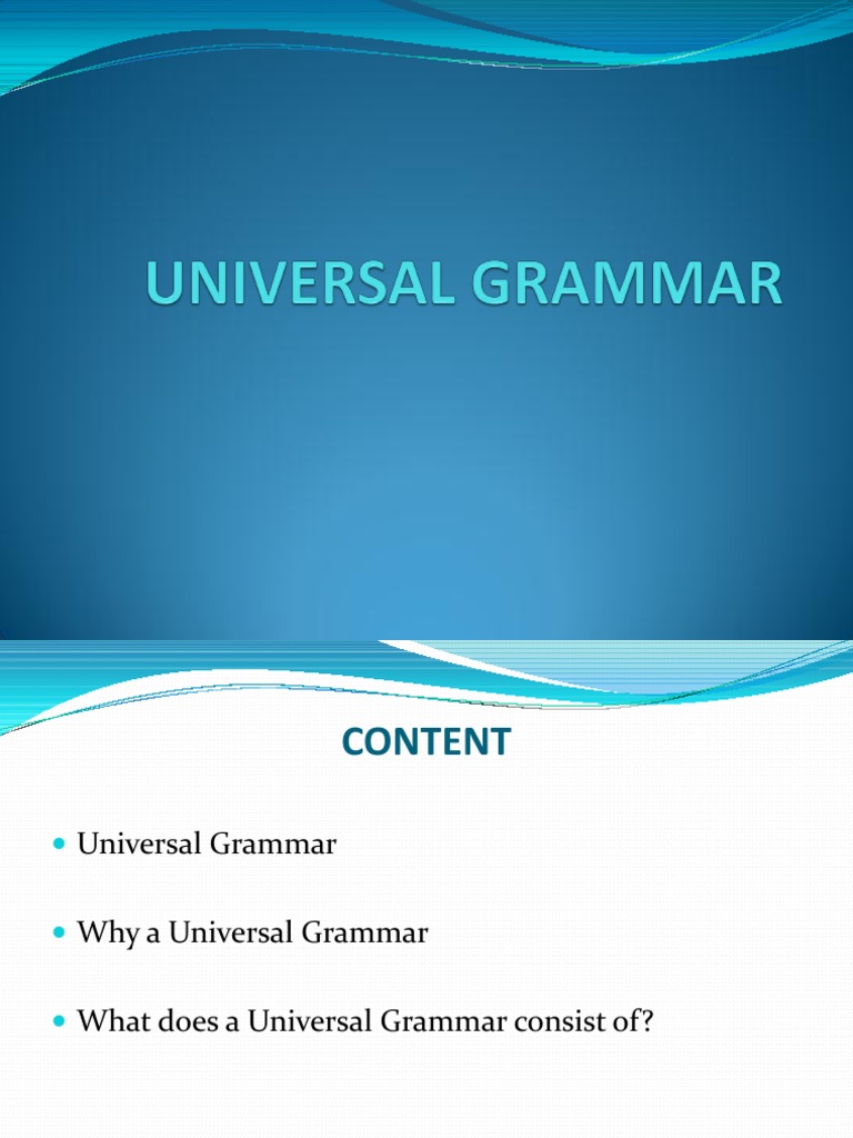 Universal Grammar | PDF | Language Acquisition | Second Language
