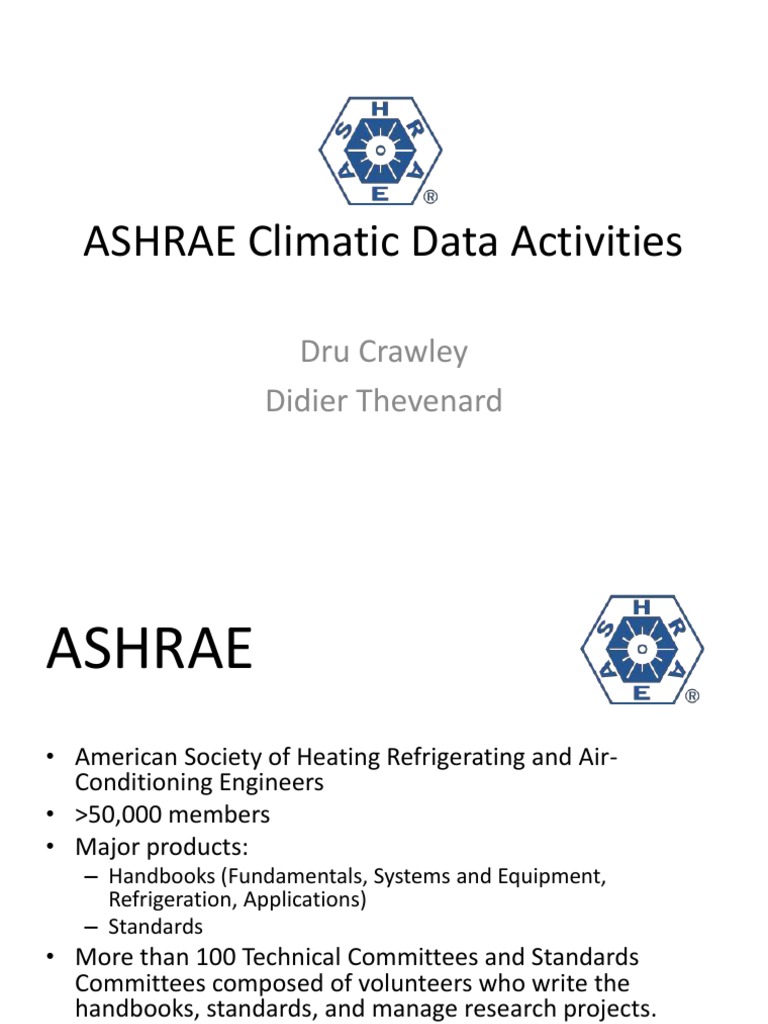 ASHRAE Climatic Data Overview | PDF | Hvac | Climate