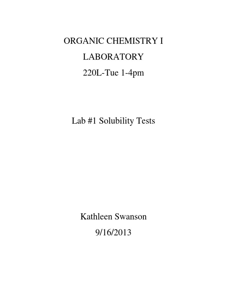 Organic Chemistry Lab19.16.13 | PDF | Solubility | Solvent