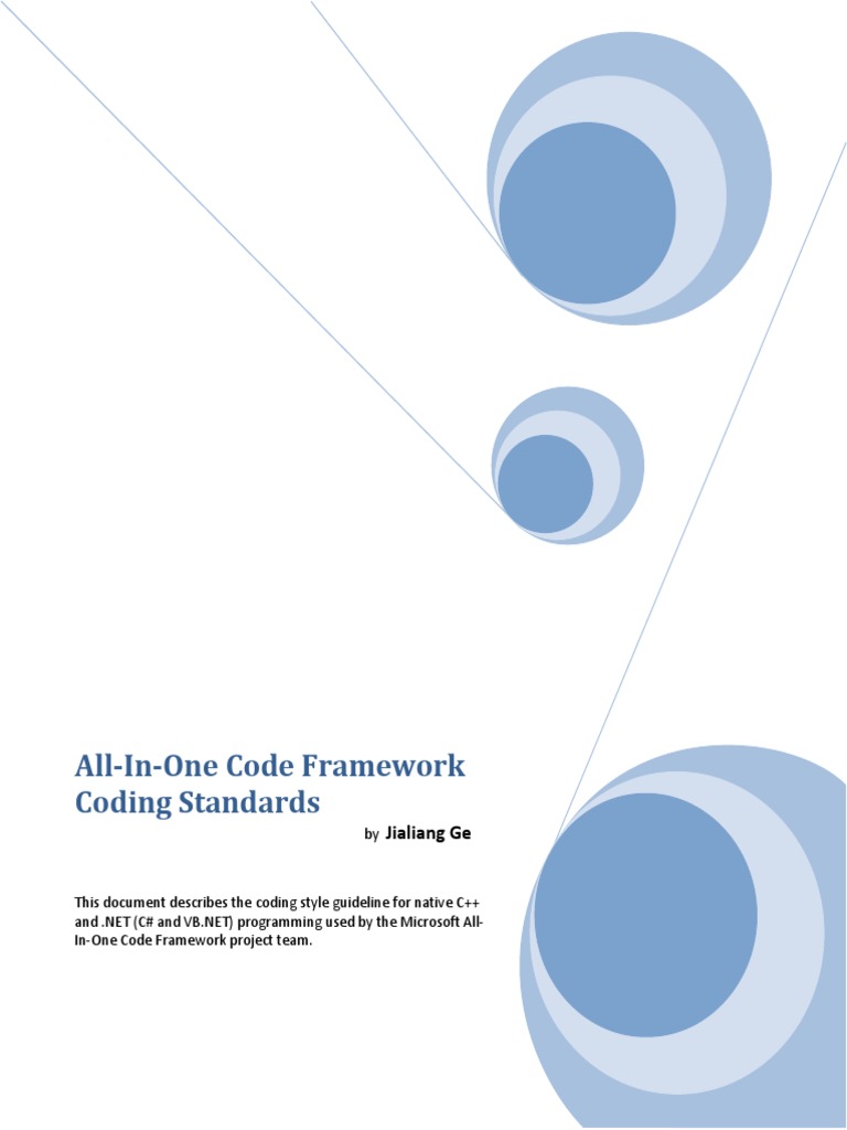 C All In One Code Framework Coding Standards Pdf C Sharp Programming Language Software