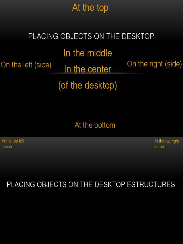 Placing Objects On The Desktop | PDF