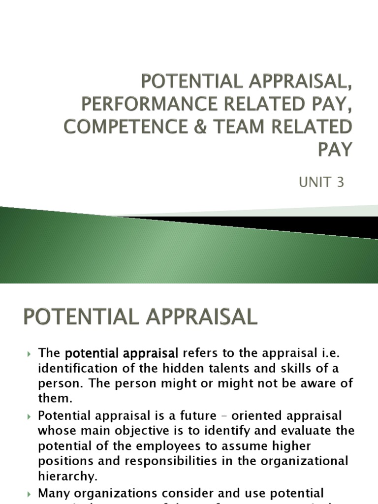 Potential Appraisal | PDF | Performance Appraisal | Competence (Human ...