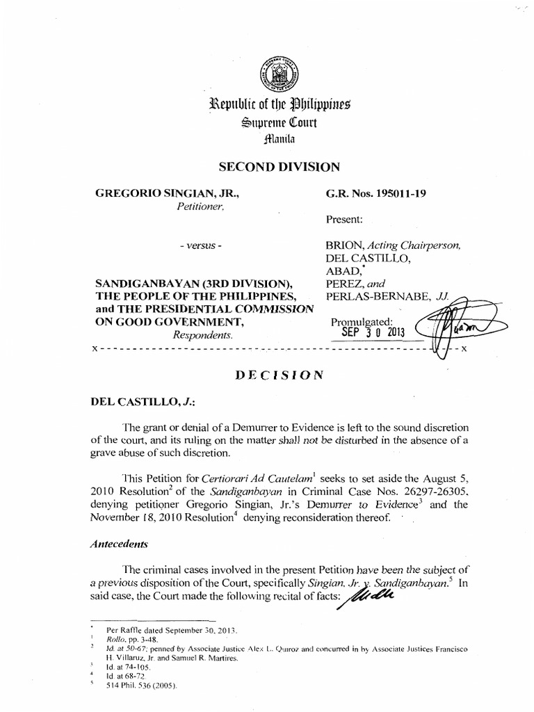 19 | PDF | Demurrer | Evidence