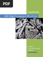 333 High Frequency GRE Words With Meanings | PDF