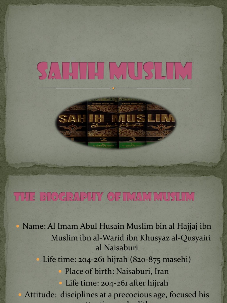 Sahih Muslim | Hadith | Imam