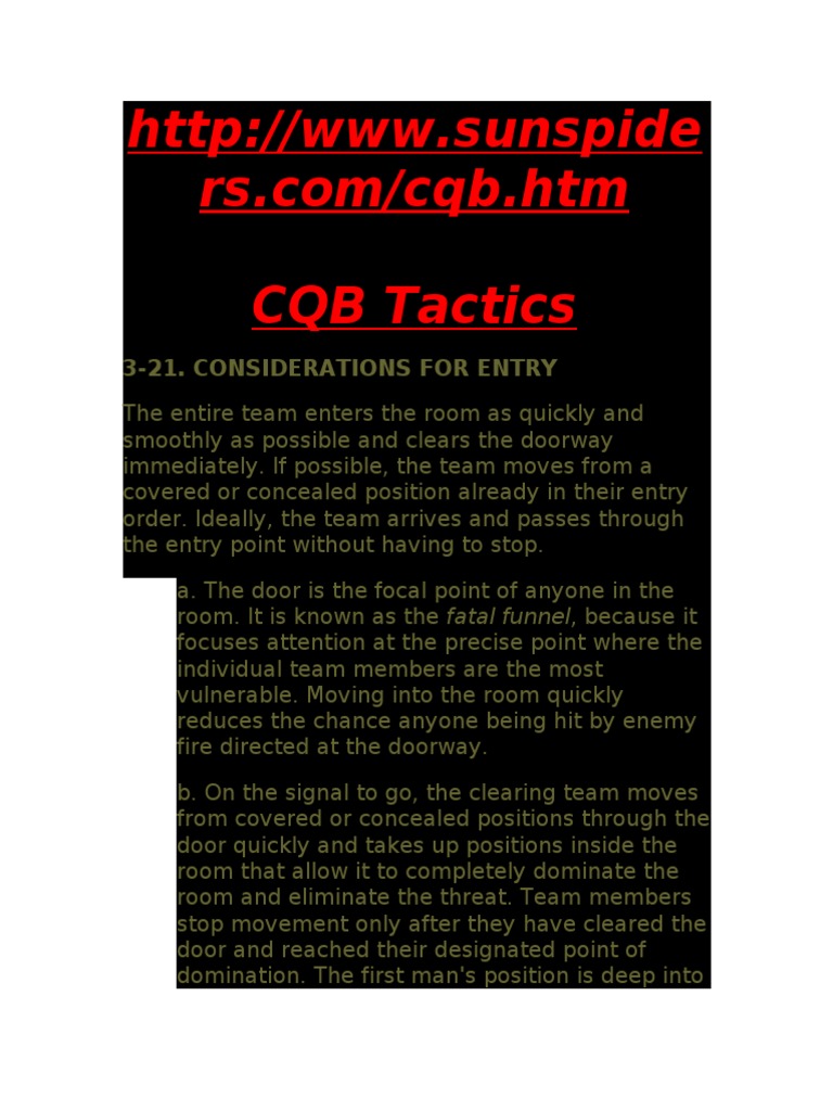 CQB Tactics1 PDF | PDF