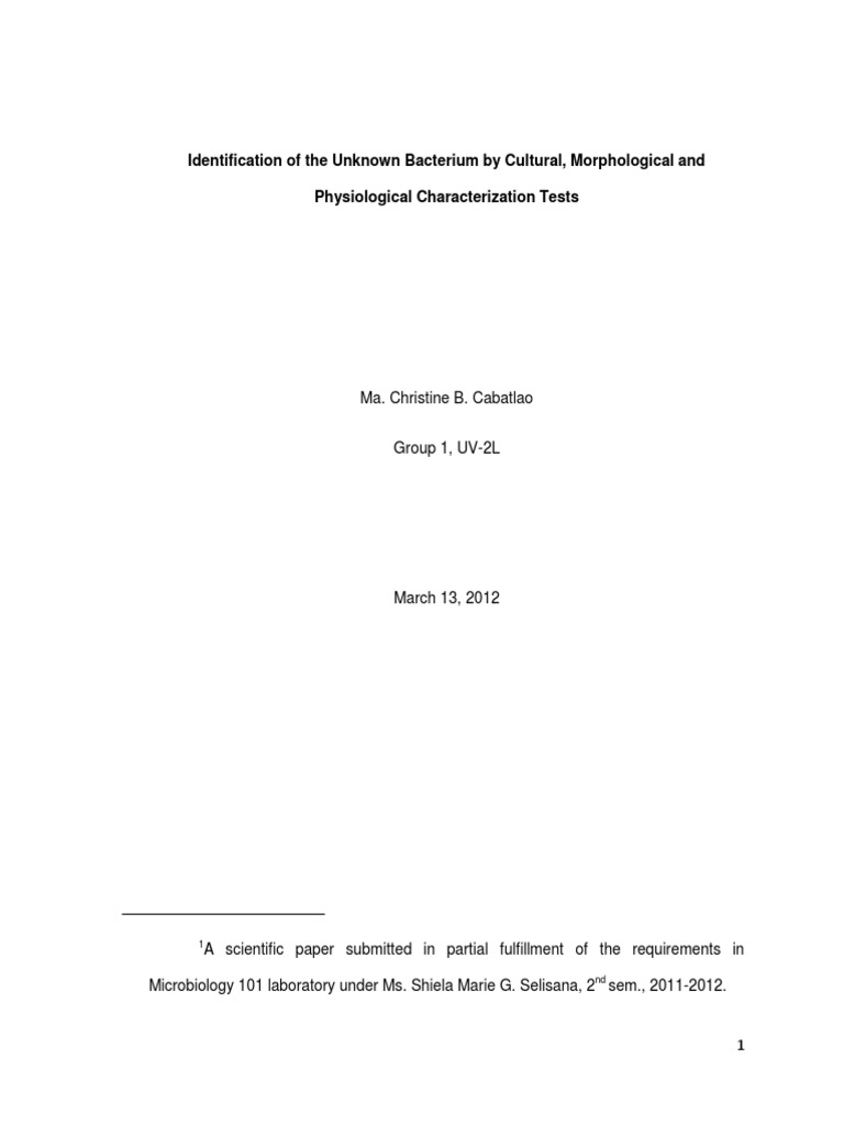 Sci Paper MCB 101 | PDF | Bacteria | Taxonomy (Biology)