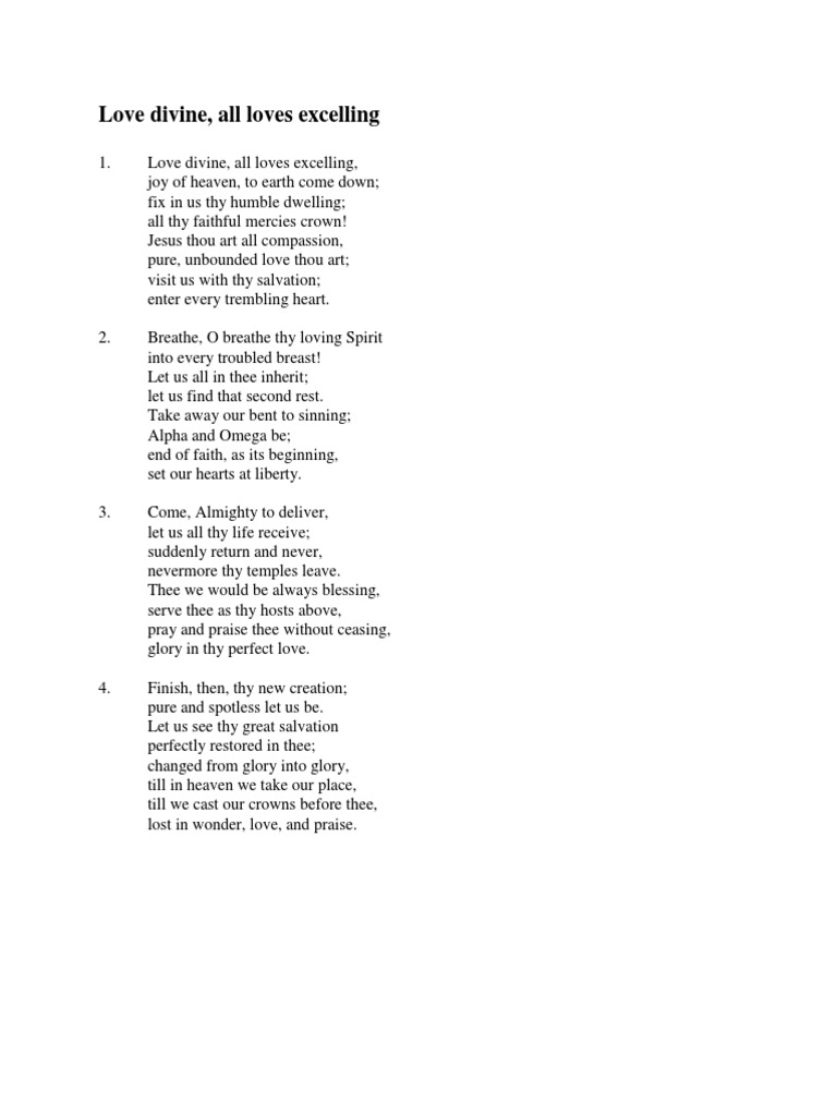 Love Divine Lyrics | PDF