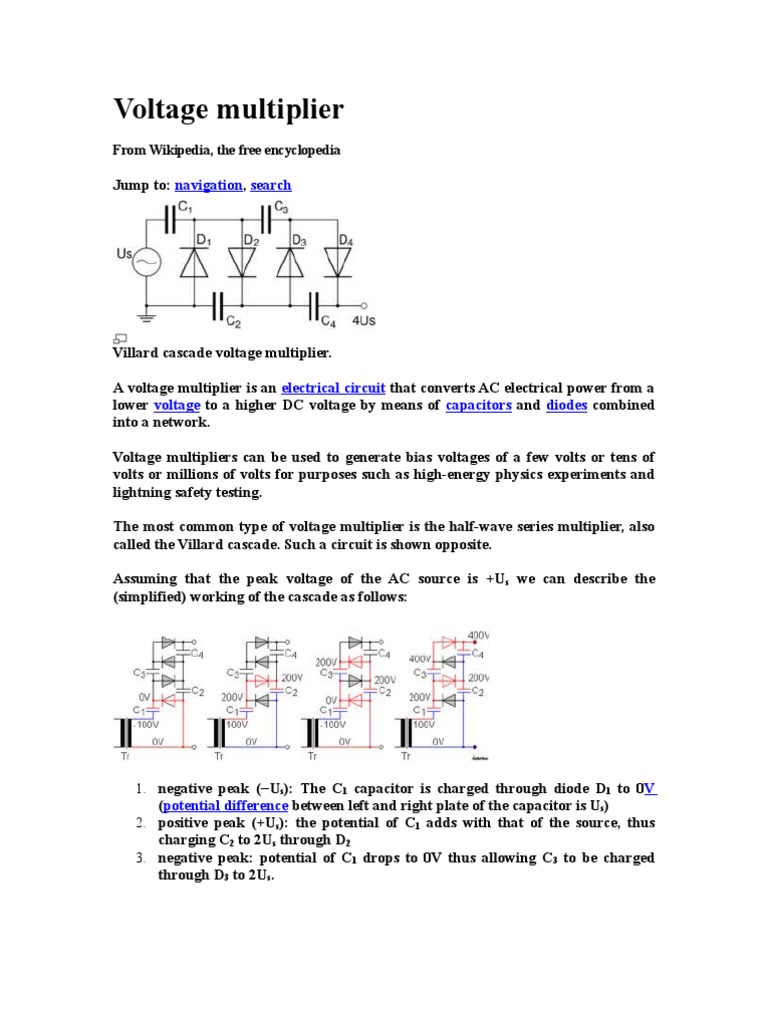 Voltage Multiplier | PDF | Computer Engineering | Electricity