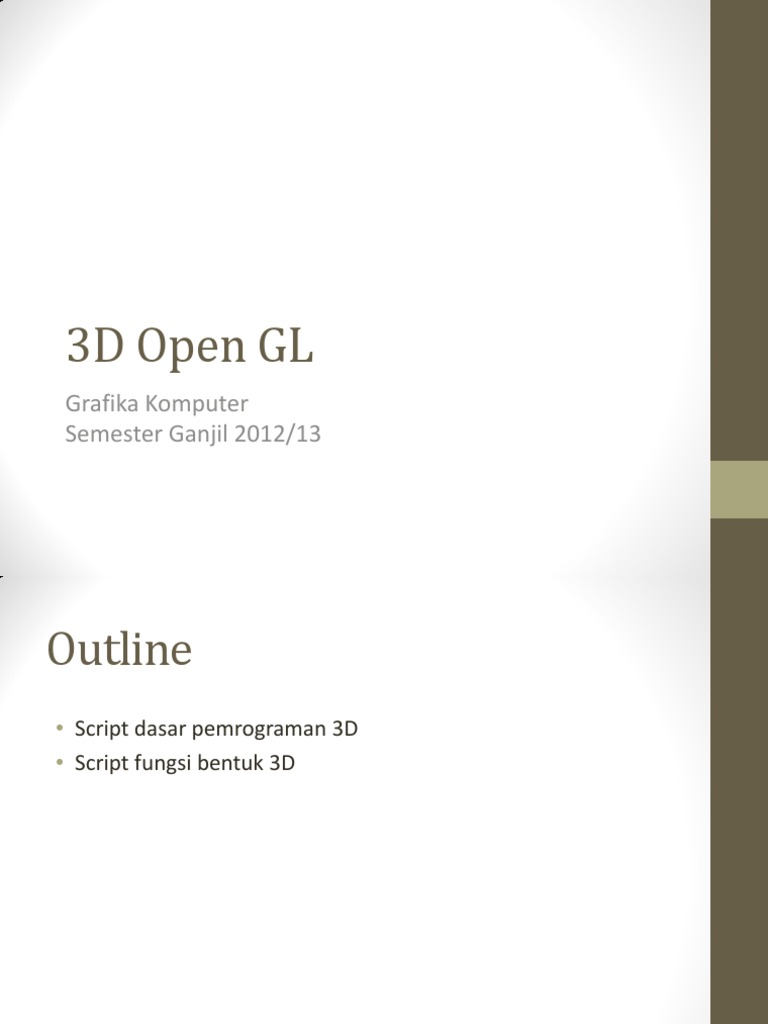Pemrograman 3D OpenGL | PDF
