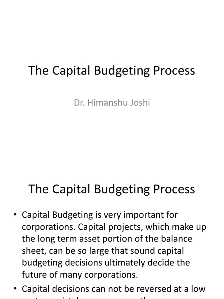 Capital Budgeting Process Explained | PDF | Internal Rate Of Return ...