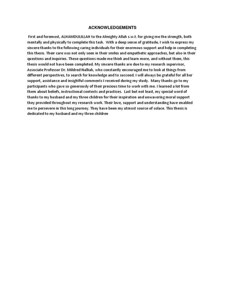 Acknowledgements Thesis