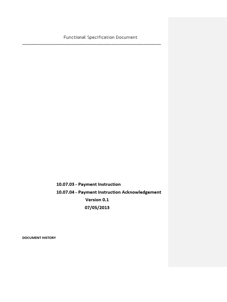 EXAMPLE FS Functional - Specification - Payment Instruction - Payment ...
