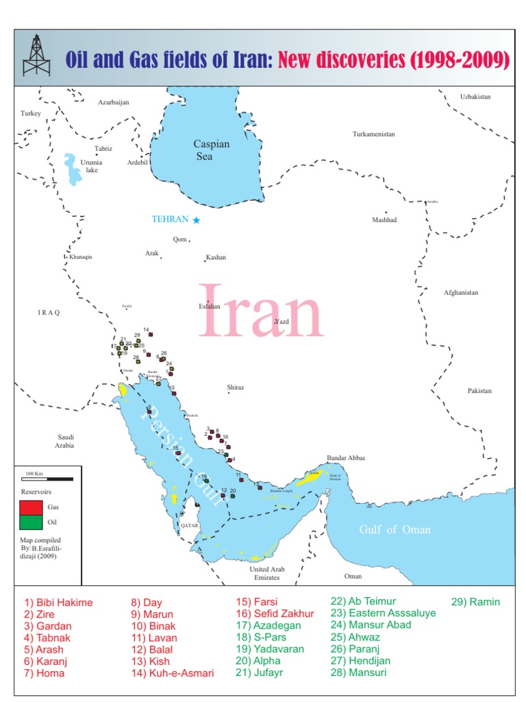 Iran Oil and Gas Fields Map (New Fields) | PDF