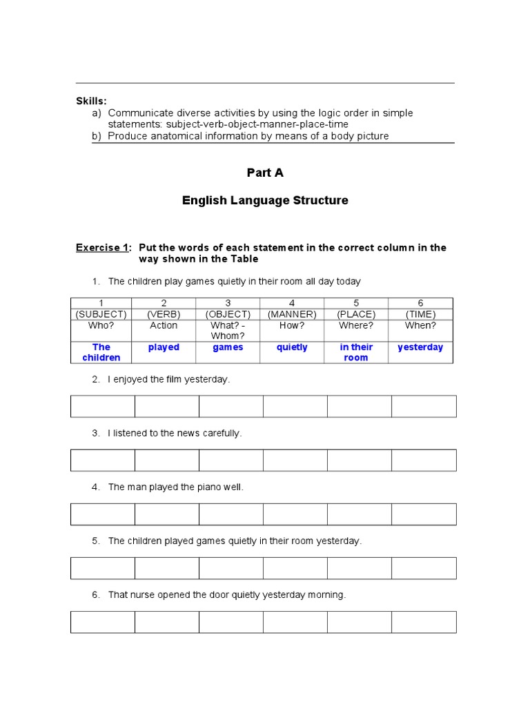 Part A English Language Structure | PDF | Rectangle | Elementary Geometry