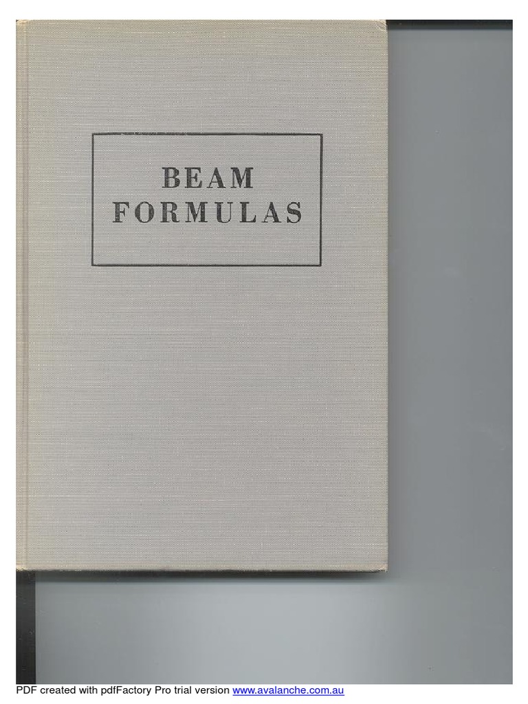 Kleinlogel Beam Formulas | PDF