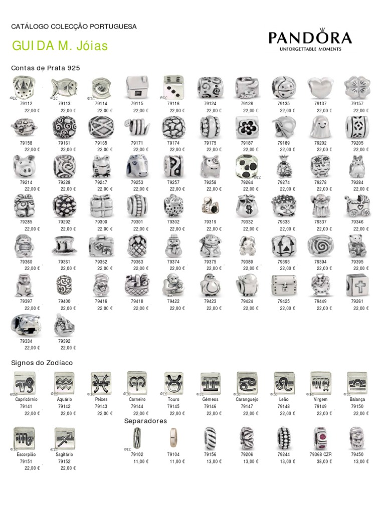 Catalogue Bijoux Pandora 2024 | PDF | Classification des minéraux ...