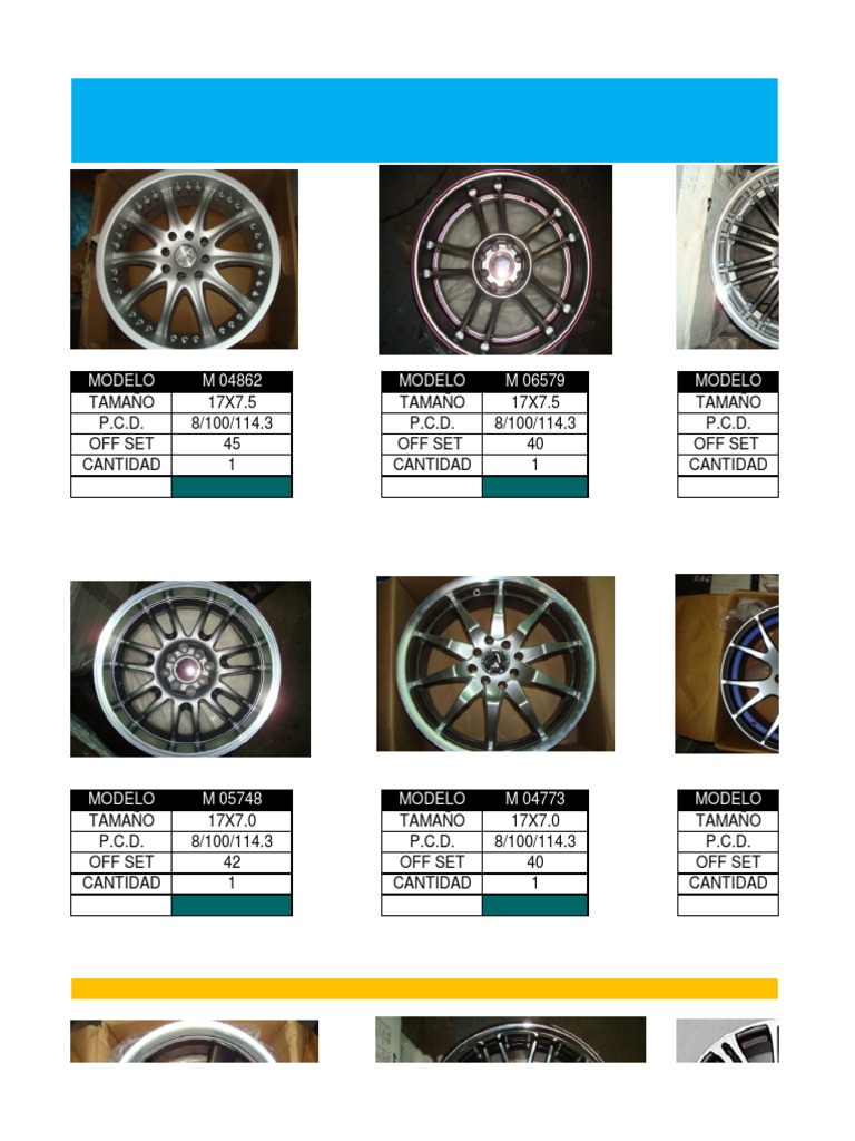 Catalogo Rines | PDF