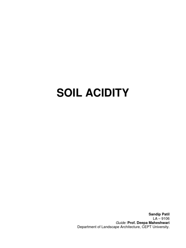 Understanding Soil Acidity Factors | PDF | Soil | Fertilizer
