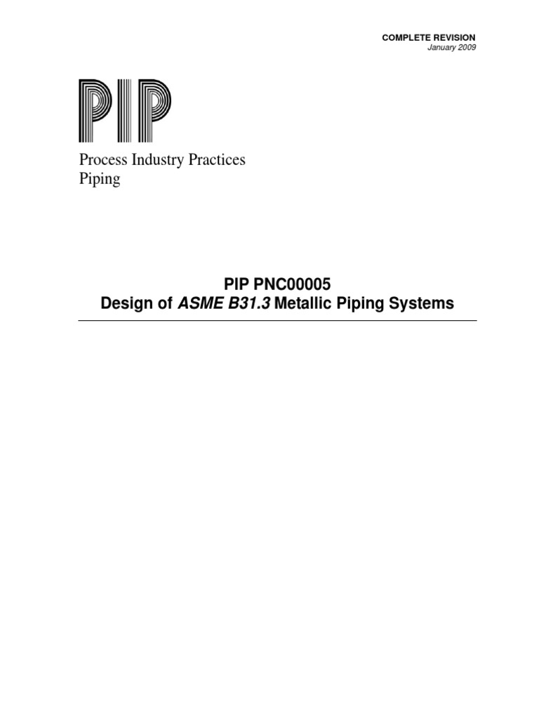 (Process Industry Practices) Design of ASME B31.3 | PDF | Pipe (Fluid ...